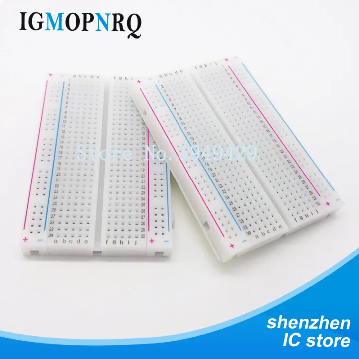 breadboard 400 points Solderless proto board 400 comtacts transparent ...