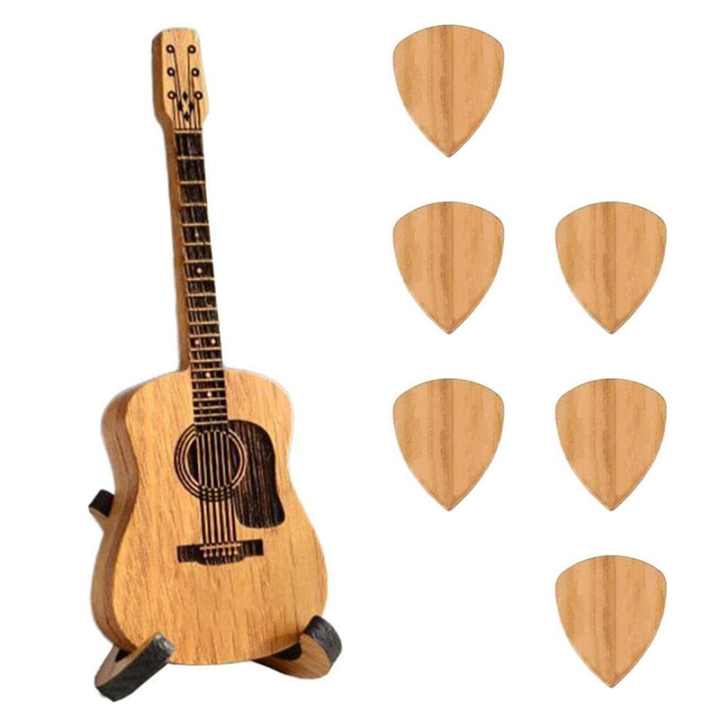 Wooden Guitar Pick Box with Stand - Mini Storage Box | Daraz.com.np