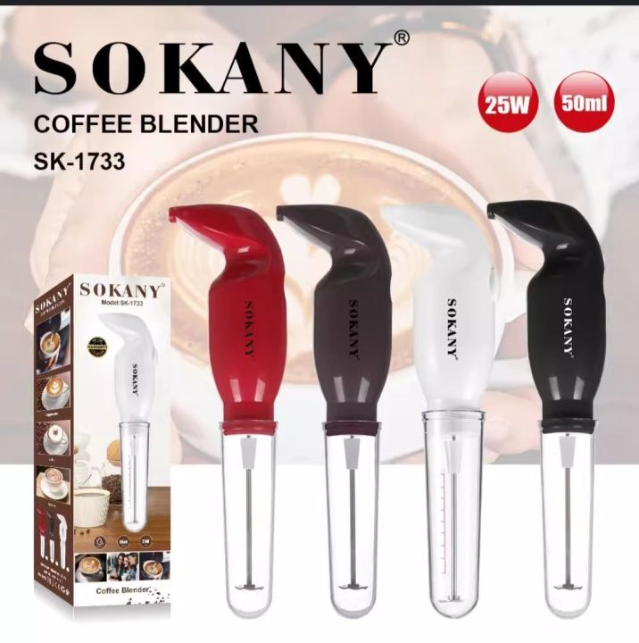Portable Coffee Blender Electric Hand Mixer with Stainless Steel ...