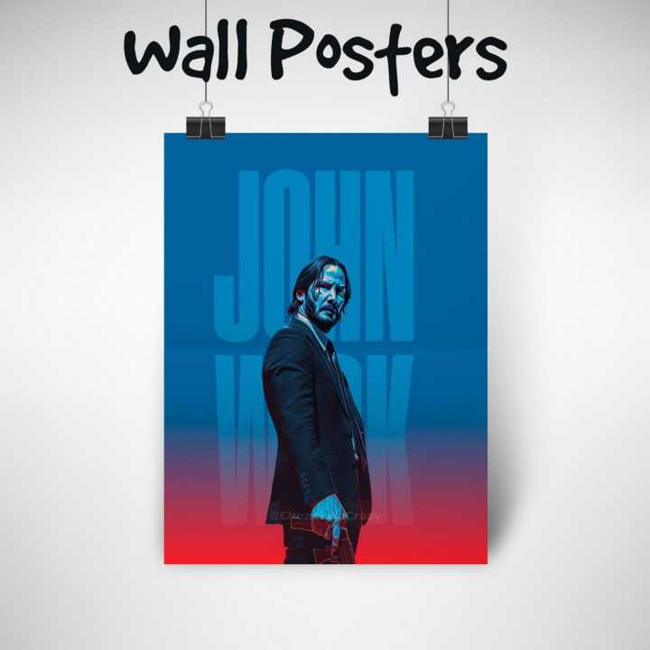 John Wick Red Lines Wall Poster |Exclusive Release | Wall Posters to ...