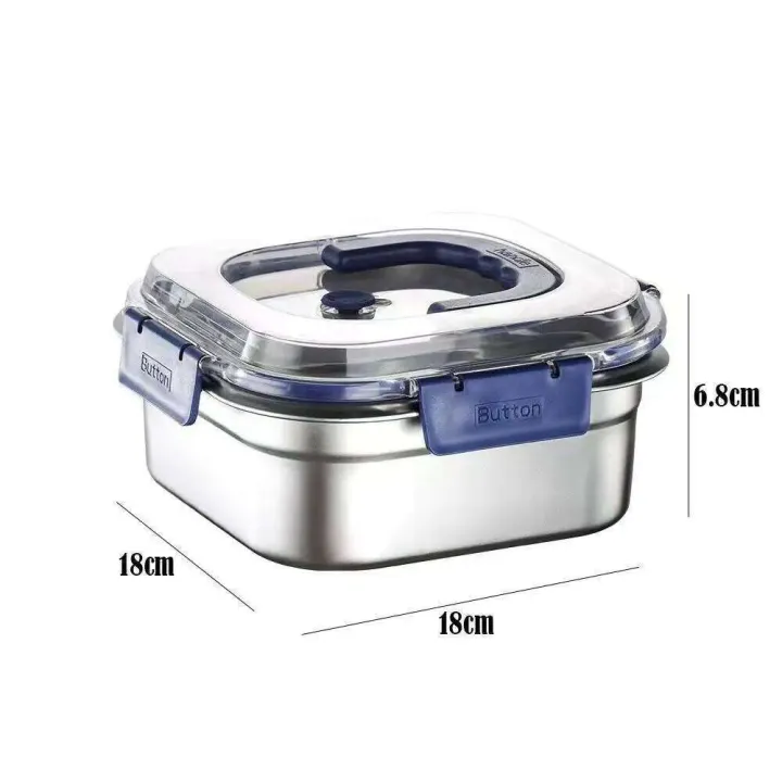 Stainless Steel Salad Fruit Food Container Sealed Anti-drip Large ...