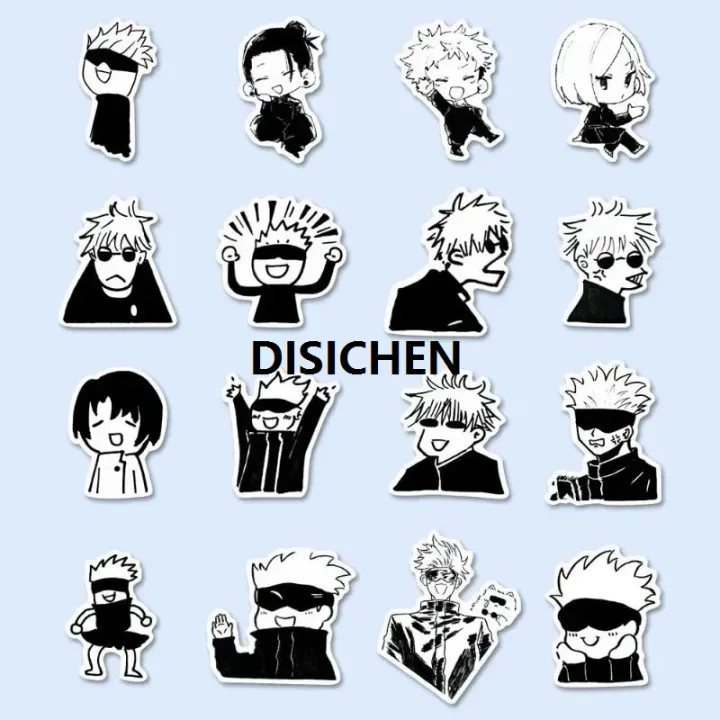 DISICHEN Jujutsu Kaisen Anime Sticker Gojo Satoru Geto Suguru Q Version ...