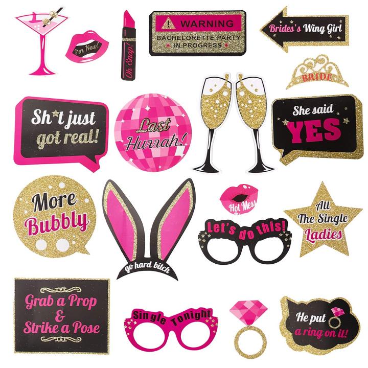 Bachelor Party Prop Kit Single Party Photo Booth Props for Decoration ...