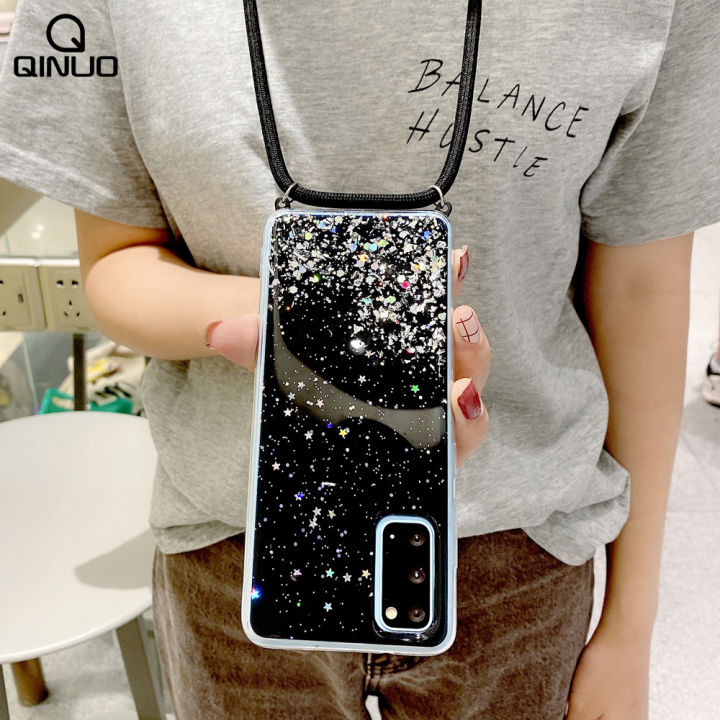 New Glitter Sequins Star Lanyard Rope Case For Samsung Galaxy A51 A71 ...