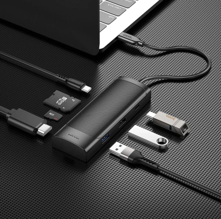 HB43 Easy safe Type C7 in 1 multi function converter | Daraz.com.np