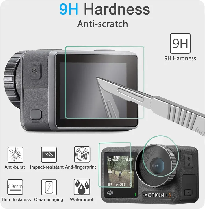 DJI Osmo Action 4 Lens Protector, Tempered Glass LCD Display | Daraz.com.np