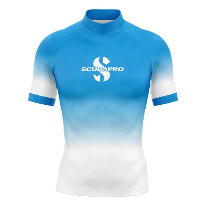 SCUBAPRO Men's Swimsuit Short Sleeve T-shirts Rash Guard UV Protection ...