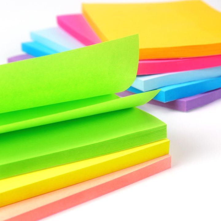 Pack of 2- Multicolor Sticky Note Pad (3 Inches x 5Inches) multi Colour ...