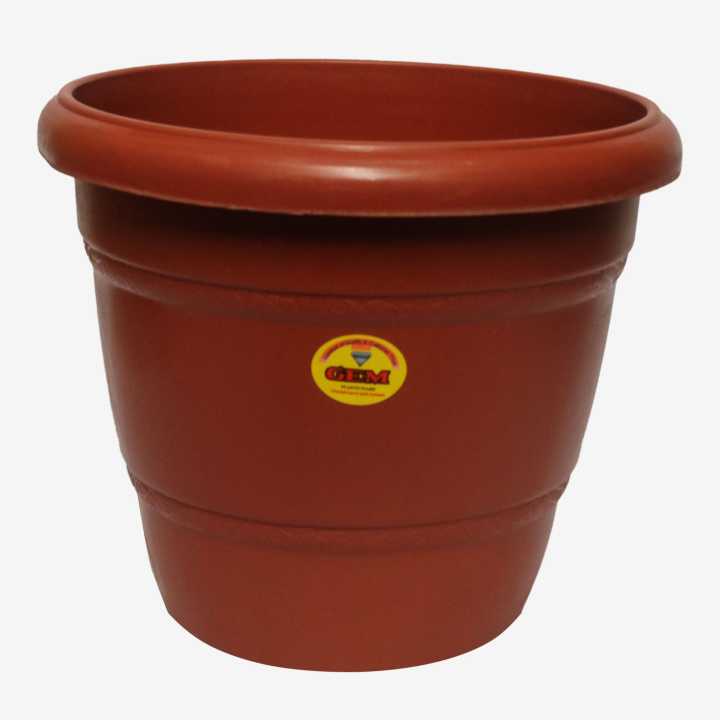 Gem Plasticware Round Shaped Gamala/ Flower Pots 8" (8000 ) | Bucket ...