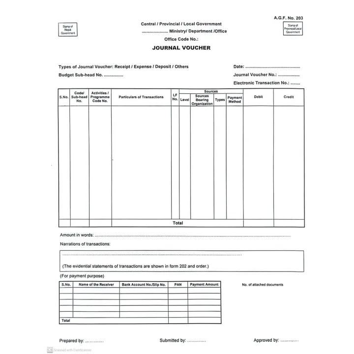 Statement Of Expenditure (AGF No 210) - New Form For Commerce Students ...