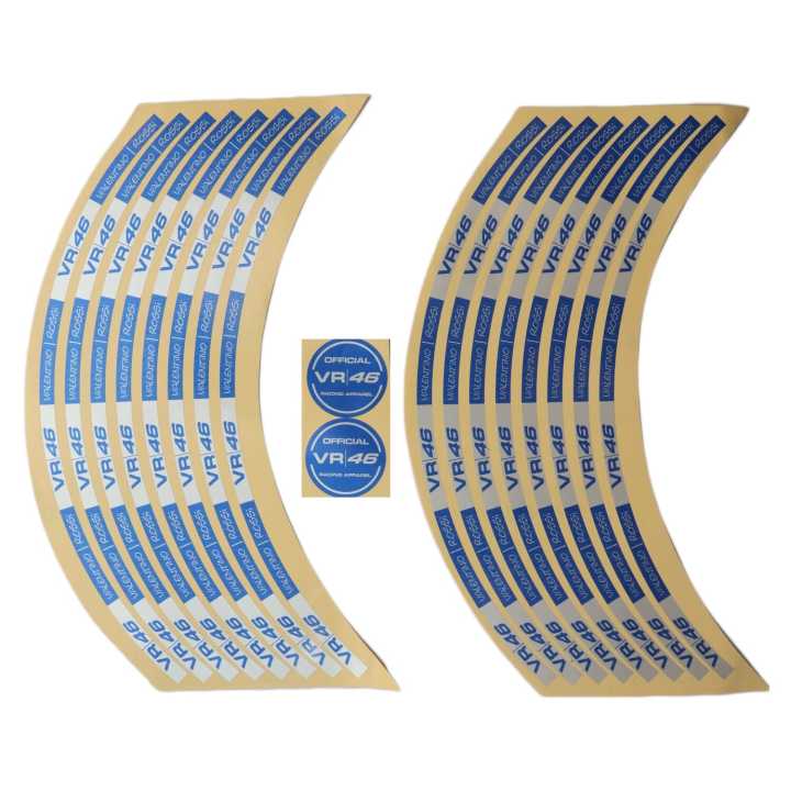 Blue Color VR 46 Print Radium Rim Sticker For Pulsar 150 | Daraz.com.np
