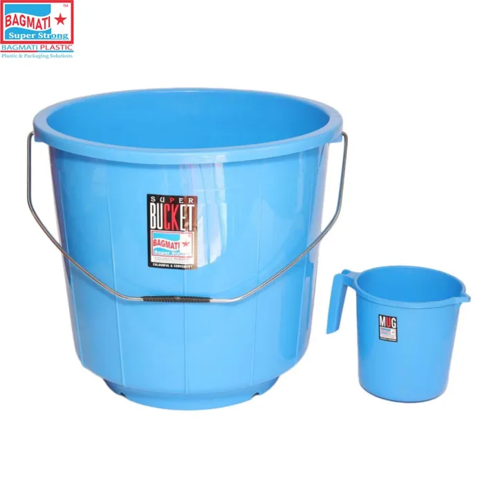 Bagmati Blue Bucket Mug Set 15L & 1L | Daraz.com.np