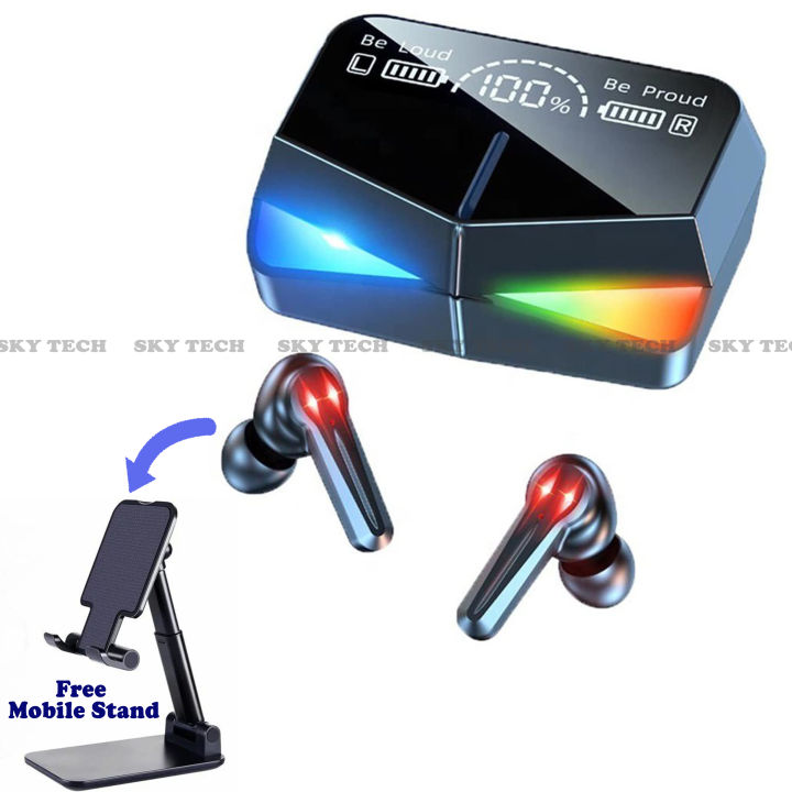 M28 TWS Bluetooth 5.1 Earbuds Type-C Wireless Gaming Earbuds Game Music ...