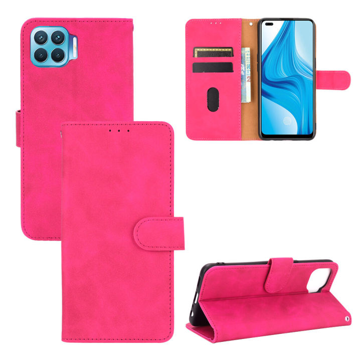 lthmy for OPPO A93 4G Case Solid Color Leather Flip Cover Wallet Card ...