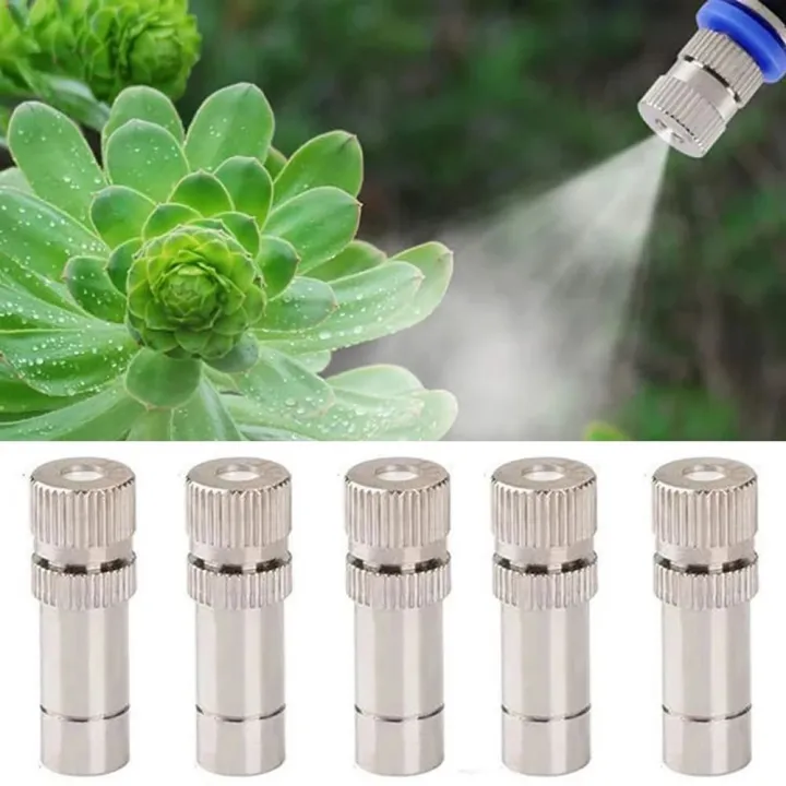 1/5Pcs New Quick Pushing Atomizing Misting Nozzle Gardening Irrigation Parts 8mm Water ...