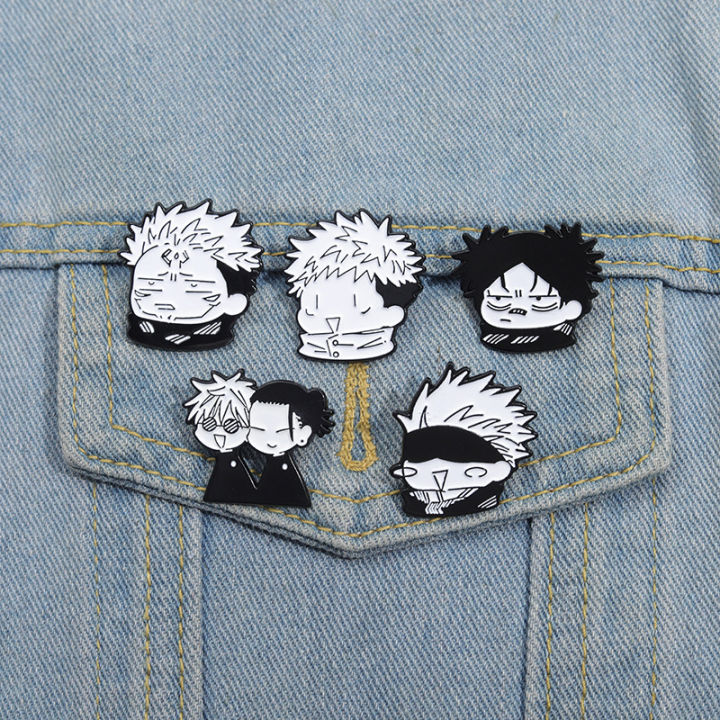 Cartoon Anime Characters Enamel Pins Cute Q Version Image Brooches Fans ...