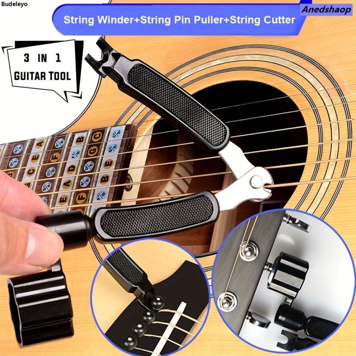 BudeleyoPin Puller 3 in 1 Multifunction Guitar String Changer Winder ...