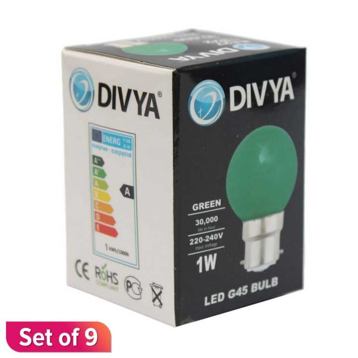Divya Color Bulb 1W Set Of 9 | Daraz.com.np
