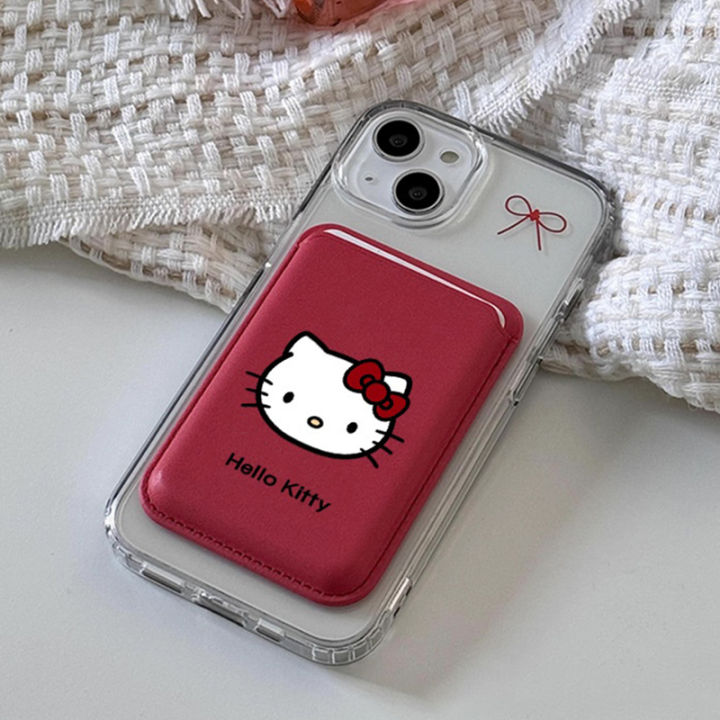Cute Hello Kitty Magnetic Wallet Case Compatible For IPhone 16 15 14 ...