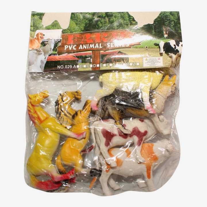 Multi Color Rubber Farm PVC Animal Set Toy | Daraz.com.np