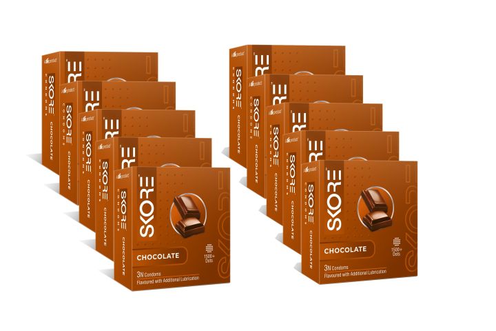 Skore Chocolate With 1500+Raised Dots 3S ( pack of 10 ) | Daraz.com.np
