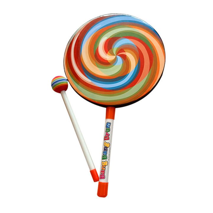 1 Set Orff Instruments Rainbow Lollipop Drums Orff Percussion ...