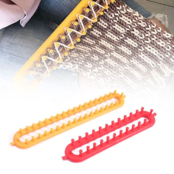 Scarf Knitting Loom Yellow Crochet Machine Red Plastic Scarf Loom ...