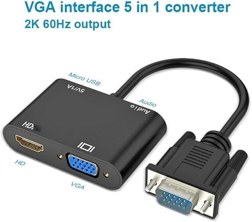 VGA ADAPTER VGA to HDTV + VGA Adapter with Audio | Daraz.com.np