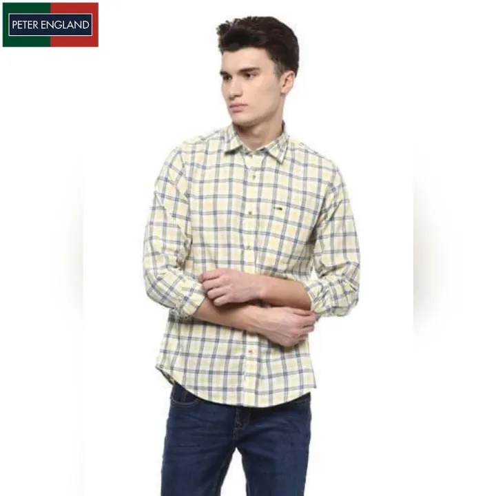 Peter England Shirt For Men With Green Tea Wash- ESF318000216 | Daraz ...