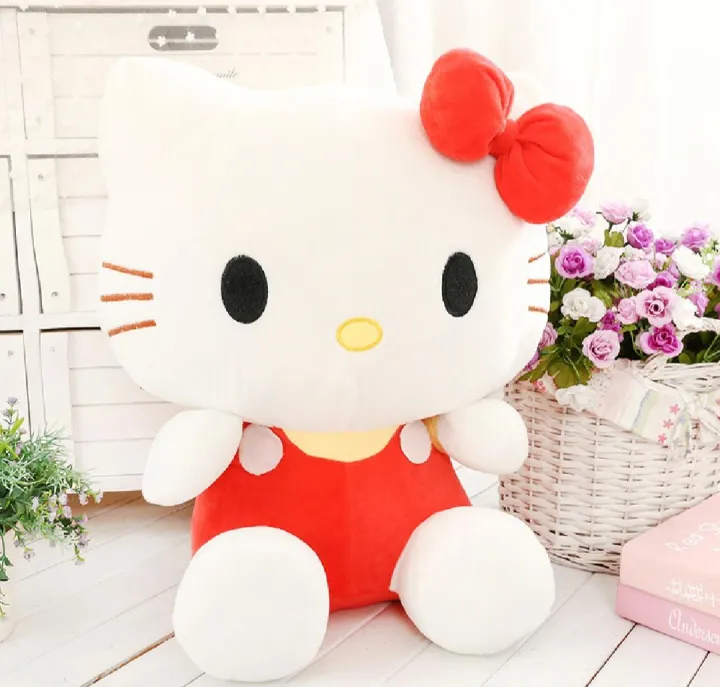 Cute Hello Kitty Plush Toy – Soft Stuffed Cat Doll, Kawaii Anime ...