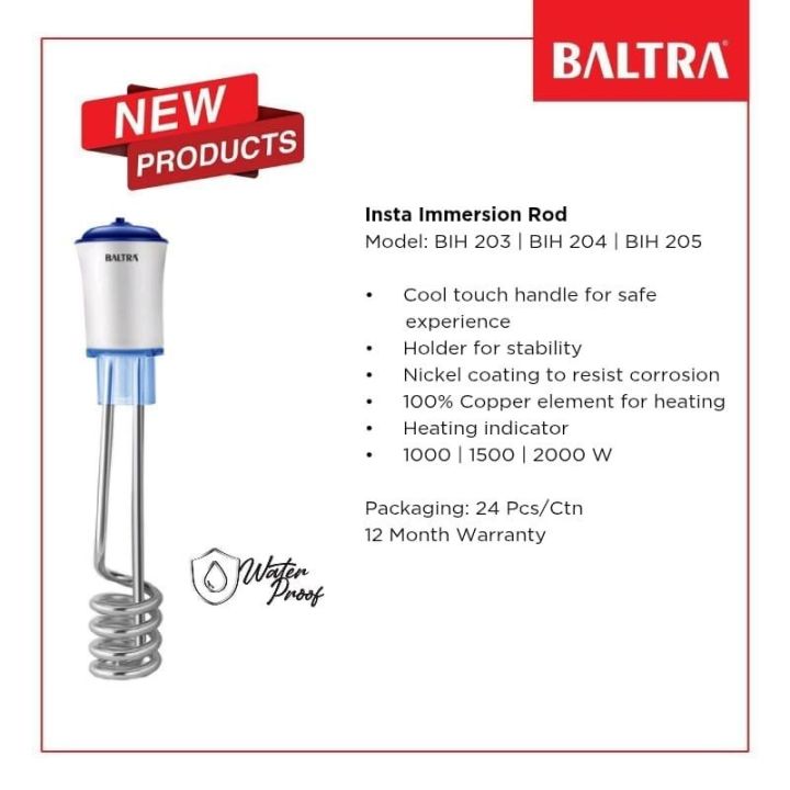 Baltra Water Heater Rod Insta 1000 Watt | Daraz.com.np