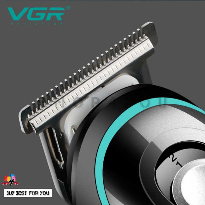 VGR V-055 Professional Cordless Rechargeable Beard Trimmer Clippers for Men with Guide Combs ...