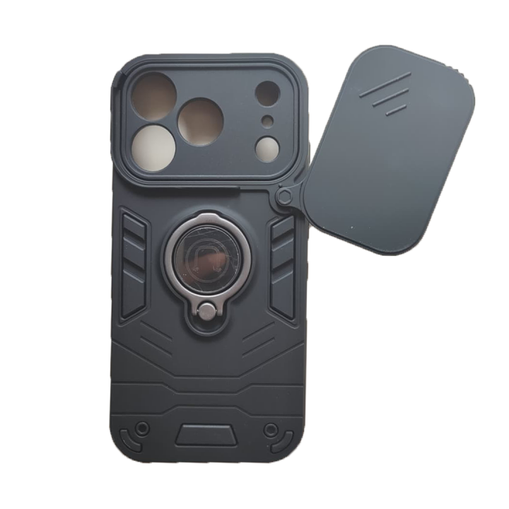 Apple iPhone 17 Pro Max Armor Ring Case With 360 Rotate Camera ...