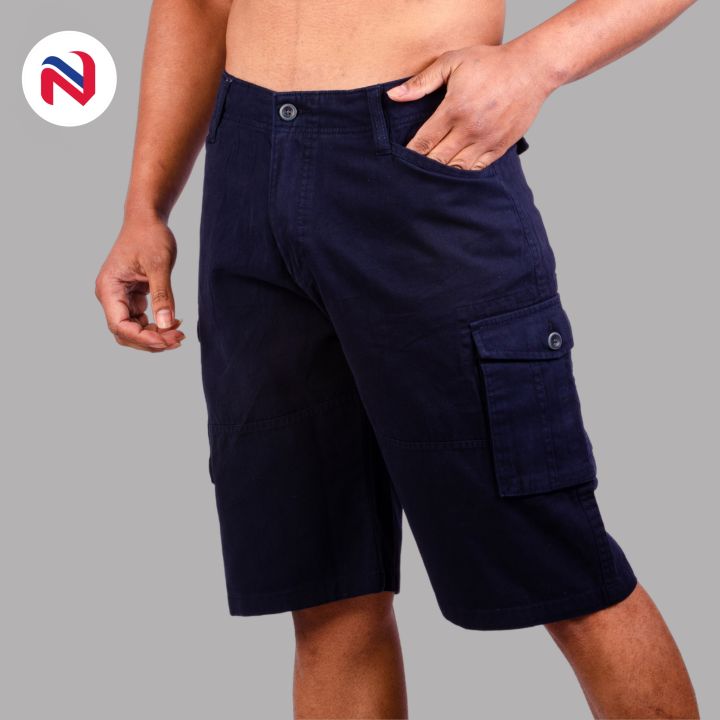 Nyptra Navy Blue Solid Premium Cotton Box Half Pant For Men - Fashion ...