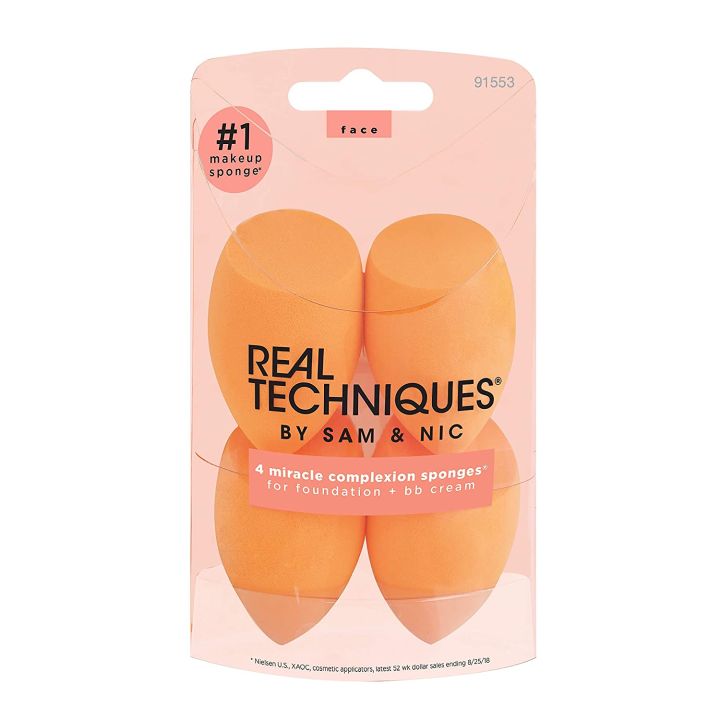 Real Techniques 4 Miracle Complexion Sponges By Obsession Cosmetics ...