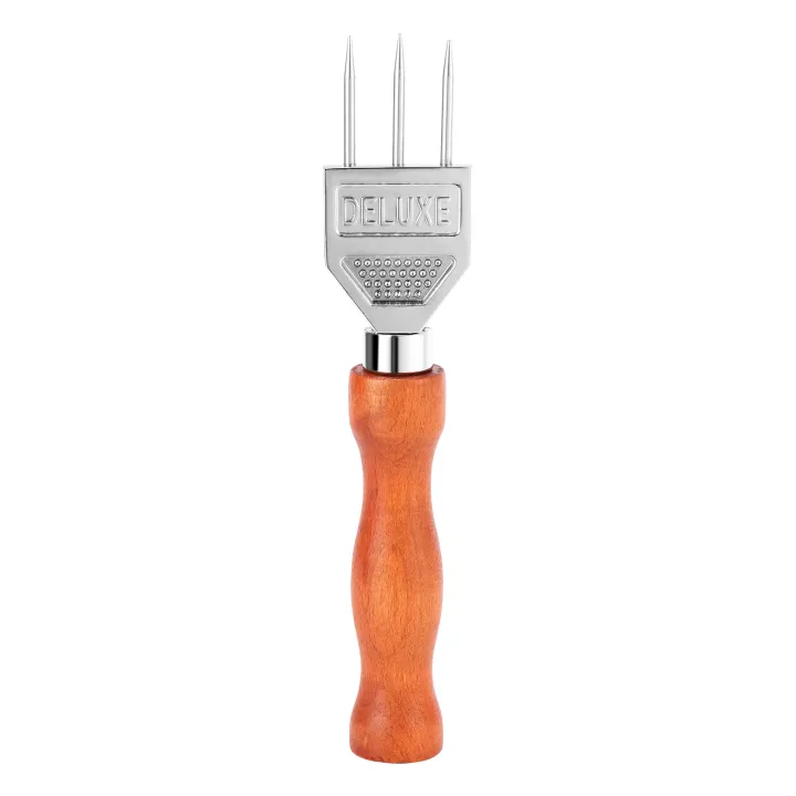 Ice Pick - Wood Handle, 304 Stainless Steel Three Pronged Ice Crusher ...