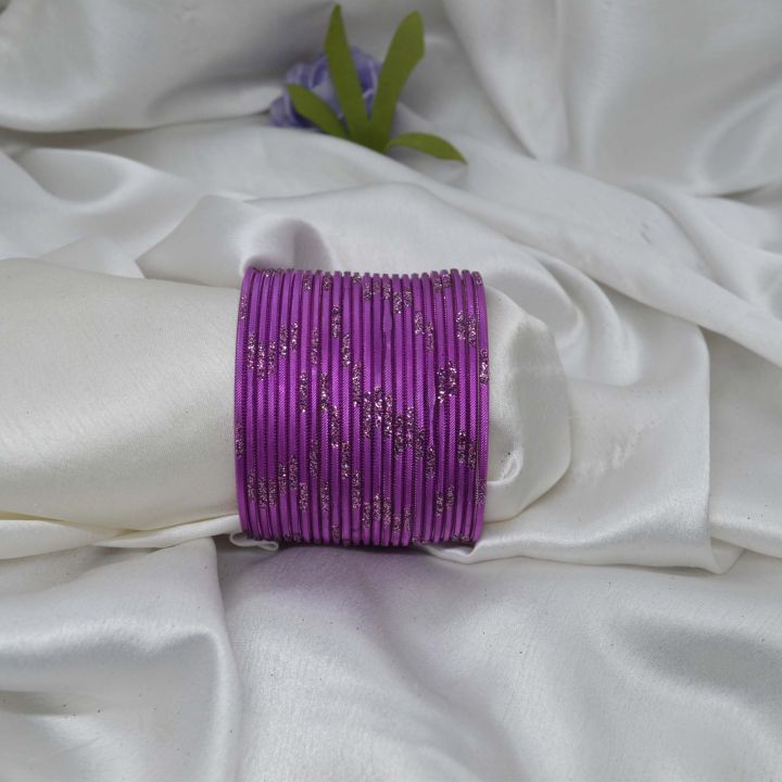 Jewels of Nepal Purple Bangles / Chura / Churi For Women- 2 dozens ...