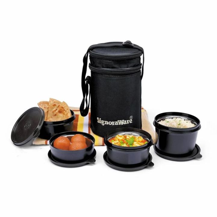Signoraware Big Microsafe Steel Lunch Box|hotcase|tiffin | Daraz.com.np