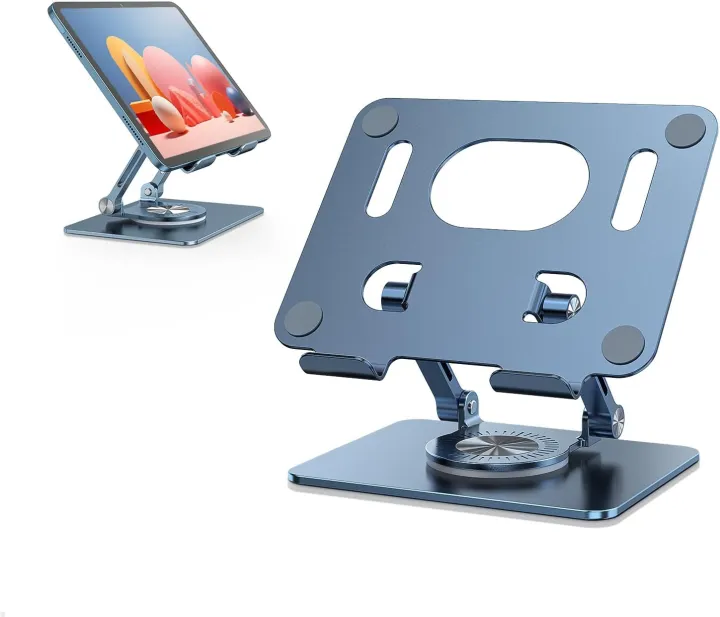Swivel Tablet Stand with 360 Rotating Base, Adjustable Tablet Holder ...