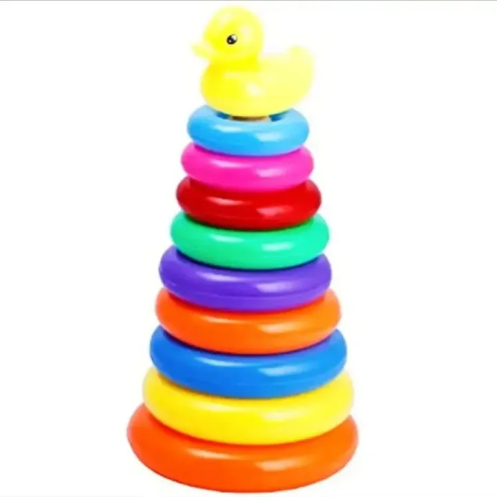 Baby Ring Stacker – Soft Plastic Colorful Stacking Tower Toy | Daraz.com.np