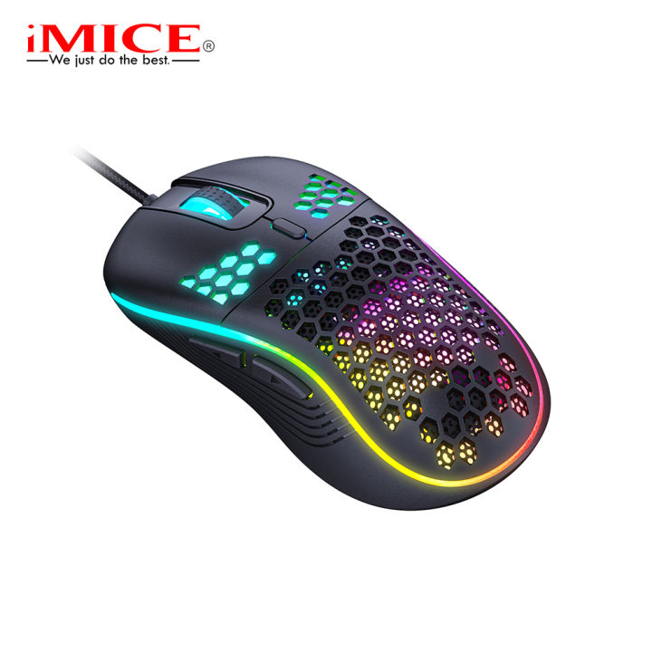 iMice T98 7200 DPI RGB USB Wired Gaming Mouse Lightweight Programmable ...