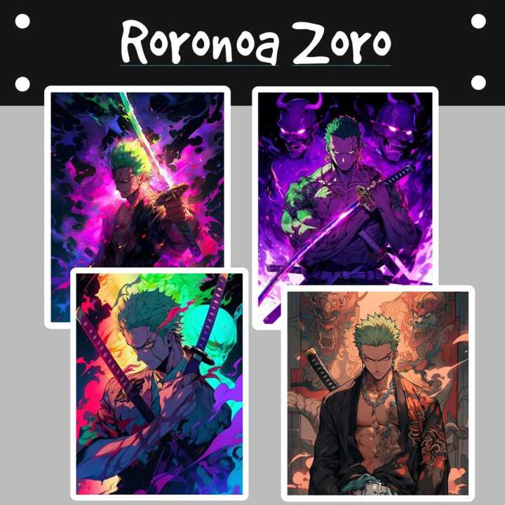 Anime Zoro Stickers For Luggage, Phone, Car, Case, Fridge, DIY | Set 1 ...