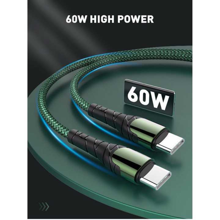 1 Year Gurantee LDNIO Type C To Type C (PD) LC101 60W FAST CHARGING CABLE 1 METER | Daraz.com.np