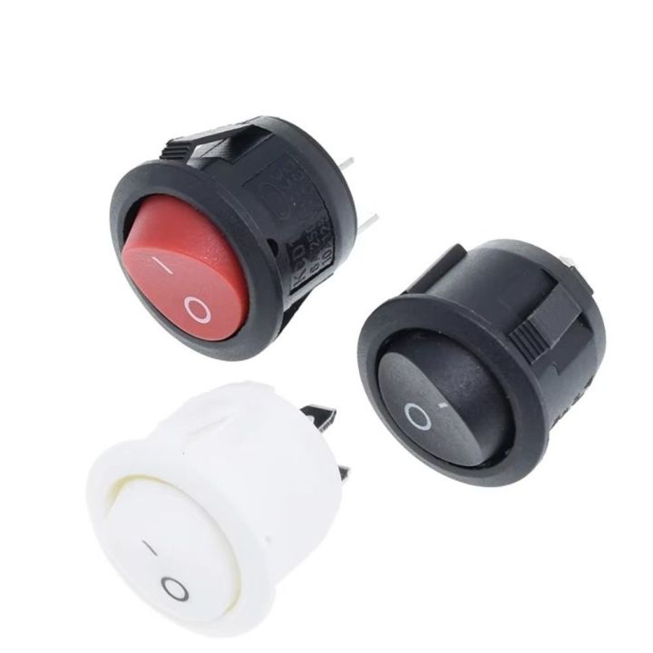 Button Switch Round Snap-in Toggle Switch 2 Pin Plastic Car Auto Boat ...