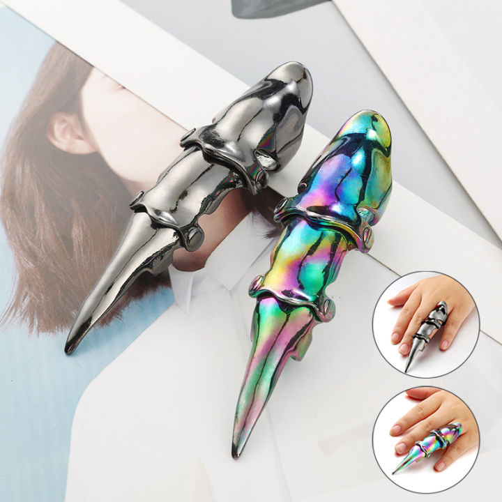 Dragon Punk Rings Metal Armour Knuckle Joint Full Finger Ring Activity ...