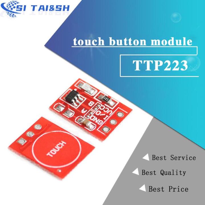 10PCS/LOT NEW TTP223 Touch button Module Capacitor type Single Channel ...