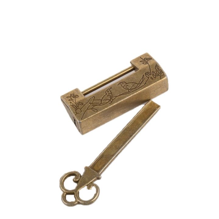 Vintage Chinese Carved Padlock Lock and Key Antique Locks Locks | Daraz ...