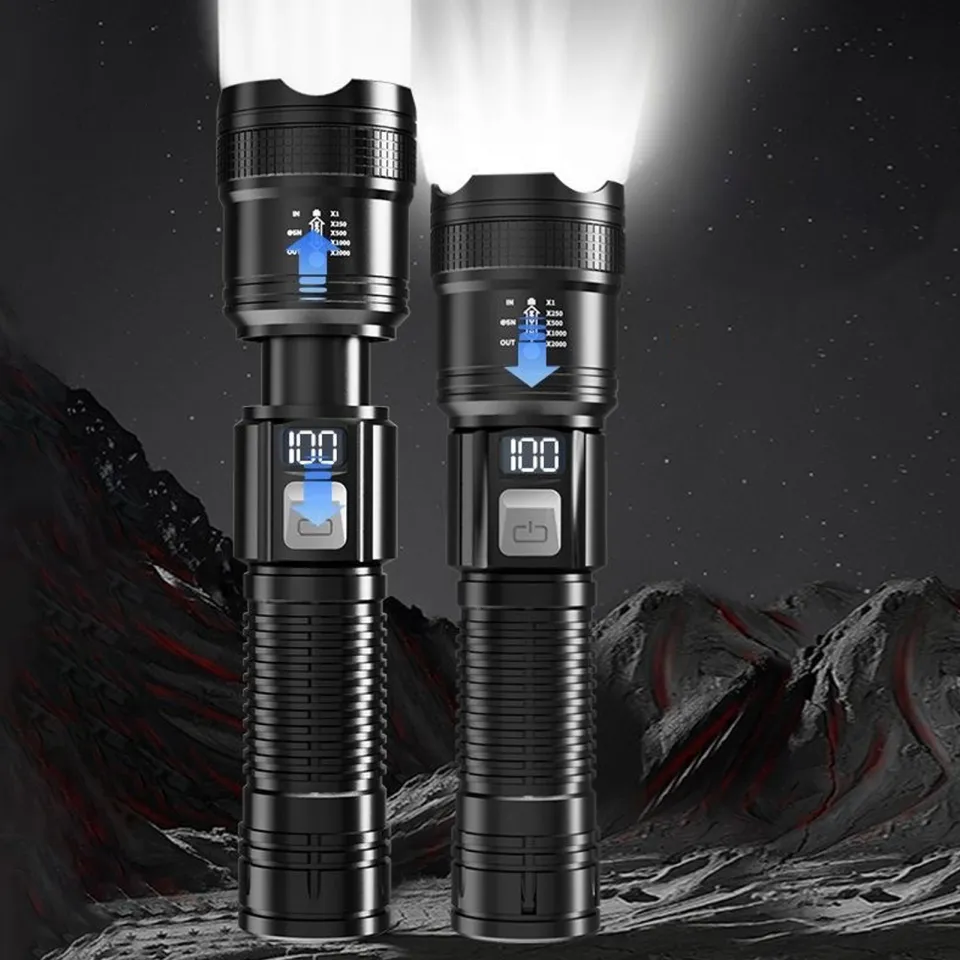 Led Telescopic Flashlight Rechargeable/Portable/Stylish Mini