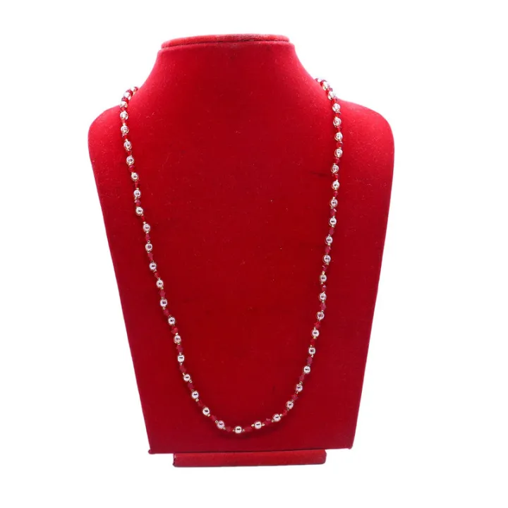 Red/Golden plain Simple Design Crystal Pote Mala For Women | Daraz.com.np