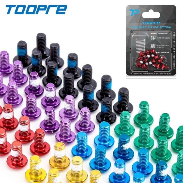 12Pcs New TOOPRE Bike Disc Rotor Screws M5*10 Stainless Steel Bicycle ...